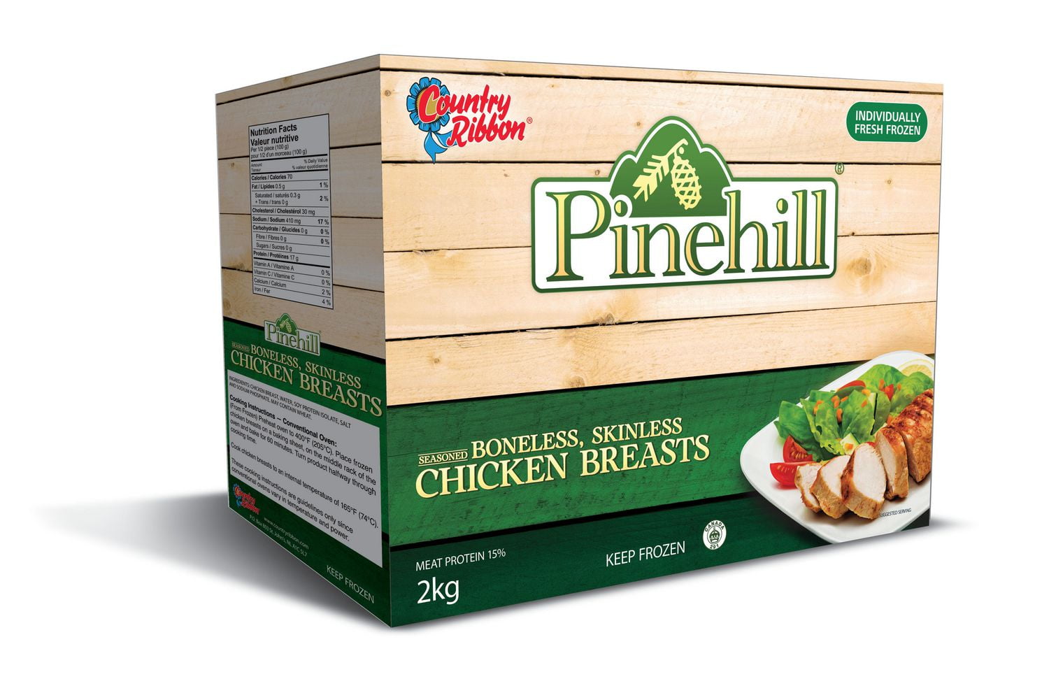 Pinehill Uncooked Seasoned Bonelss Skinless Chicken Breasts | Walmart ...