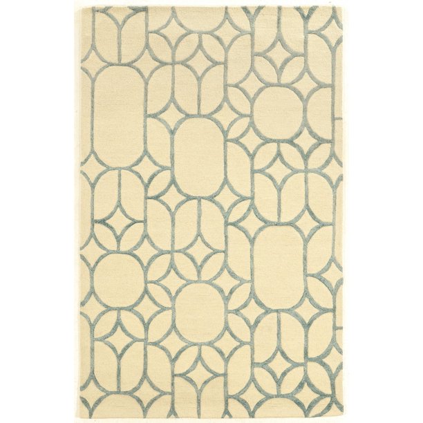 Aspire Wool Window Ivory & Turquoise 2' x 3' Accent Rug - Walmart.ca
