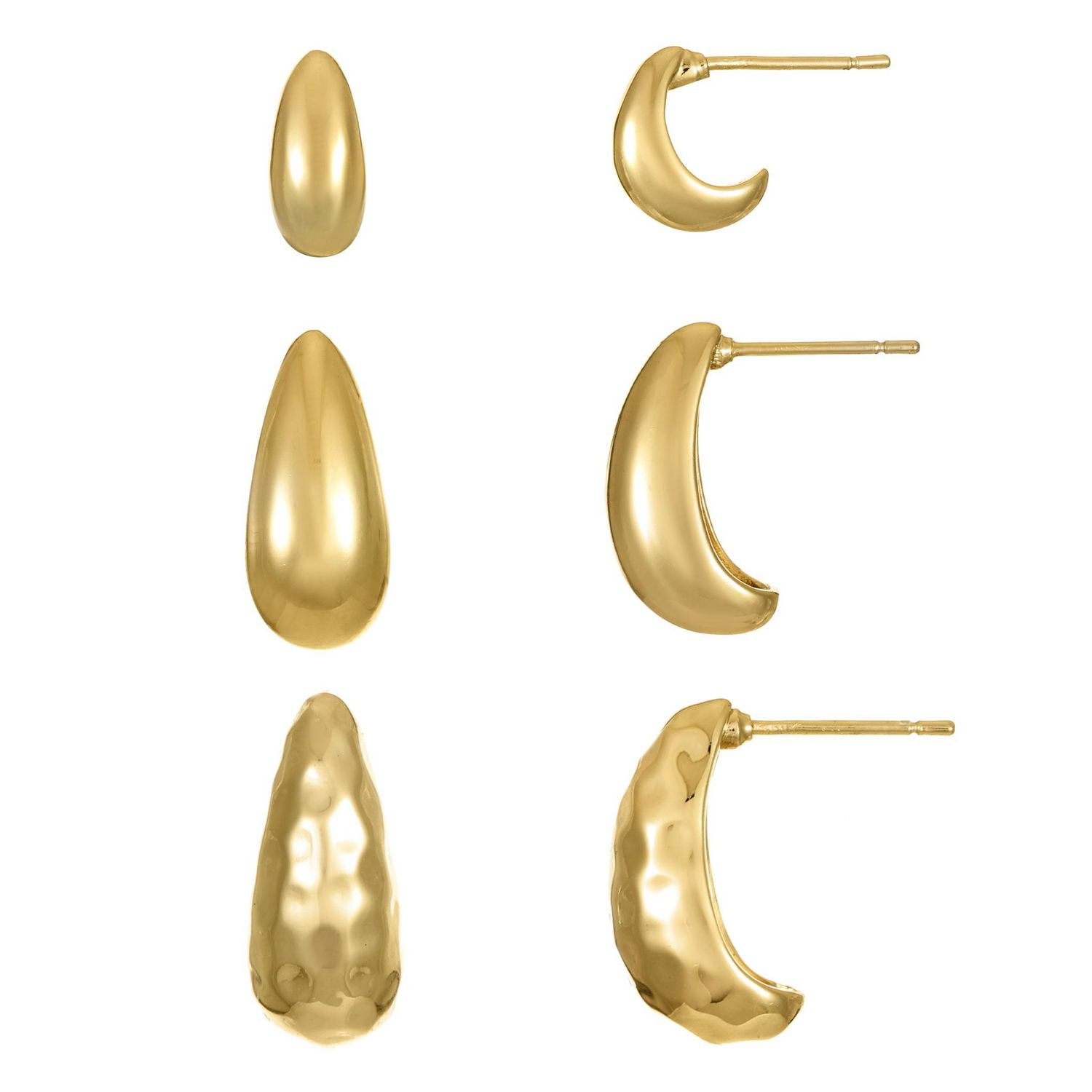 Click here for Luxury Designs Gold Plated Set Of 3 Earrings  2 Po... prices