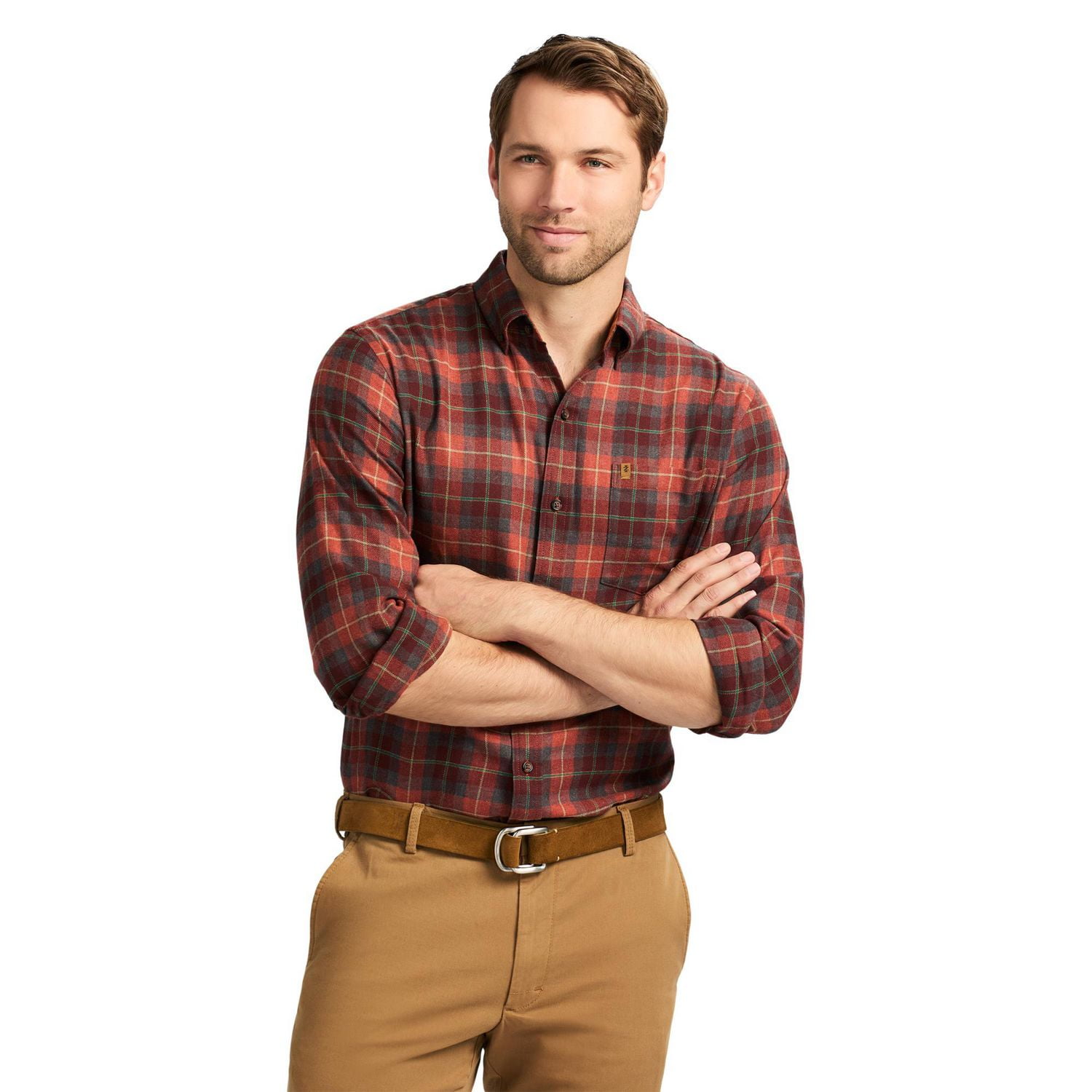 Click here for Izod Plaid Woven Shirt M prices