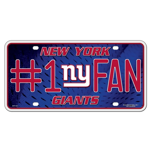NFL New York Giants Metal License Plate - Walmart.ca