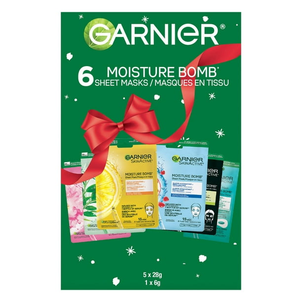 Garnier Holiday Gift Beauty Face Mask, 24 Hour Moisturizing Skin Care ...