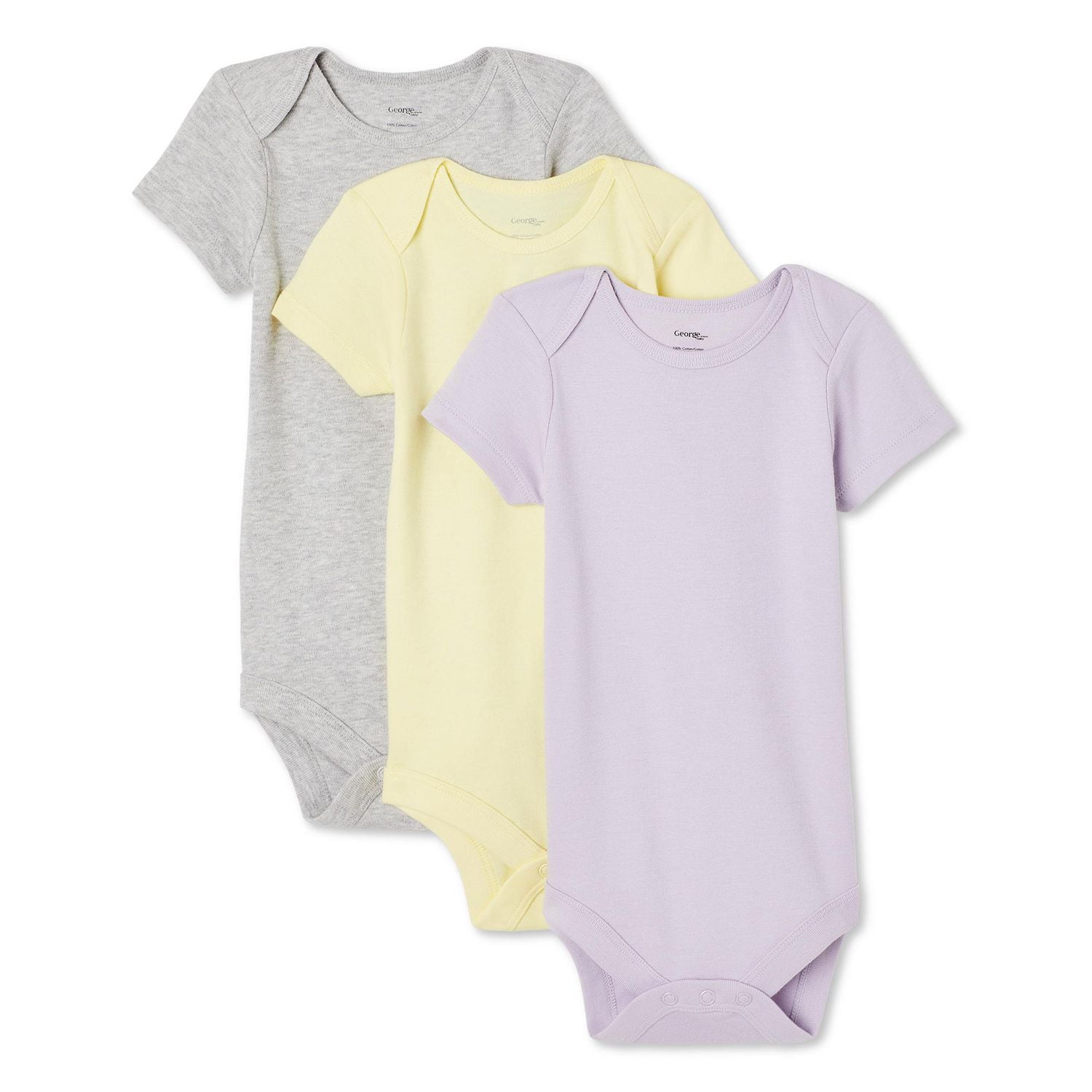 Click here for George Infants Gender Inclusive Bodysuit 3-Pack 0-... prices