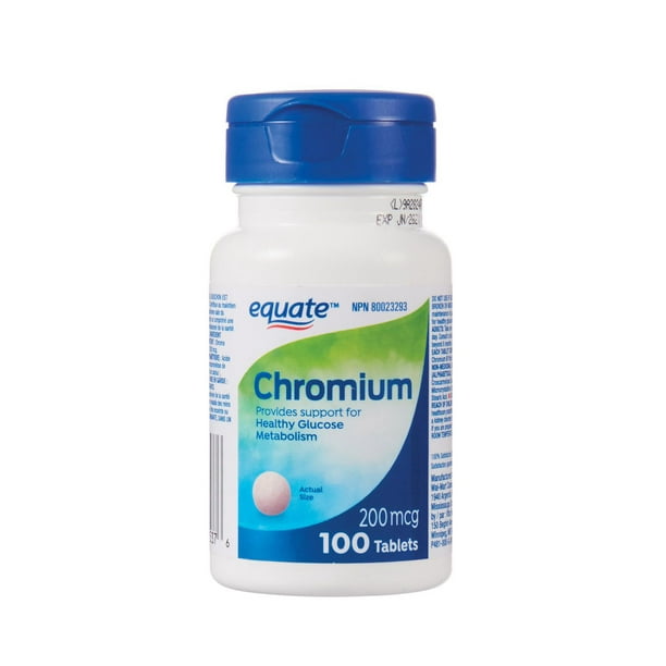 Equate Chromium 200mcg, 100 Tablets - Walmart.ca