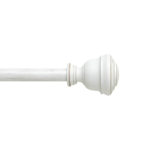 FARM WHITEWASH 3/4" ROD 42-120" WHITE, Single Curtain Rod - Walmart.ca