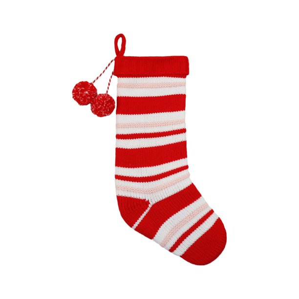 Holiday Time 20 inches Christmas striped knit Stocking - Walmart.ca