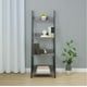 Hometrends Wood-look 4 Tier Shelves Brown Metal Ladder Bookshelf ...