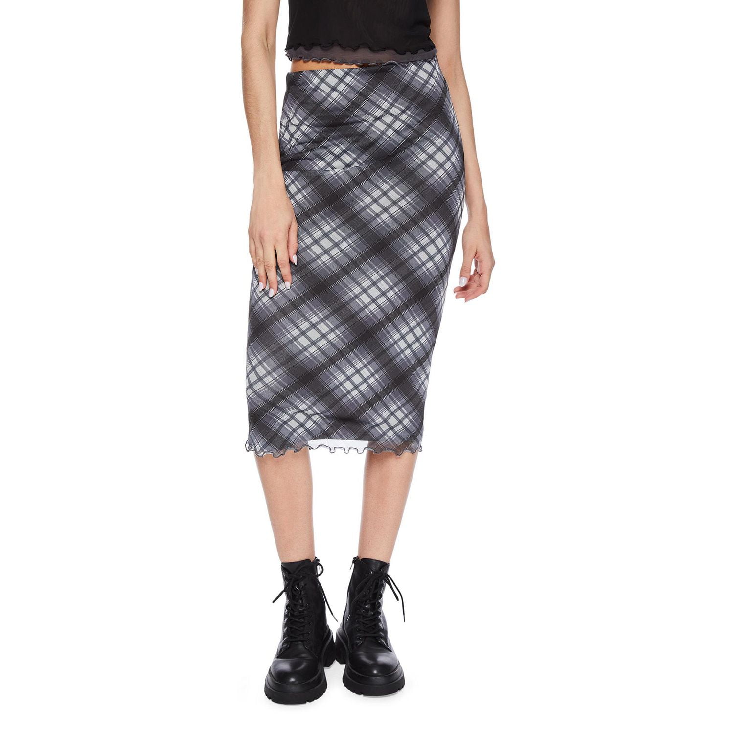 Click here for No Boundaries Womens Mesh Midi Skirt L prices