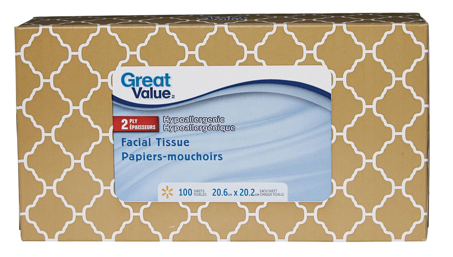 Great Value Hypoallergenic 2 Ply Facial Tissue Papers | Walmart Canada