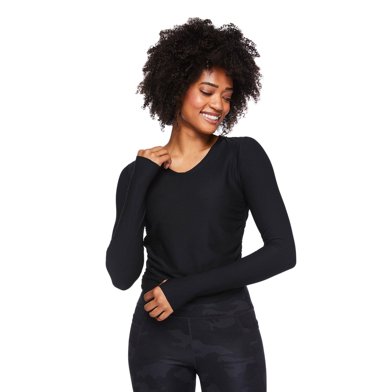 Click here for Athletic Works Womens Ruched Crop Tee Xs prices