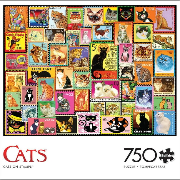 Buffalo Games - Cats - Cats on Stamps - 750 Piece Jigsaw Puzzle ...