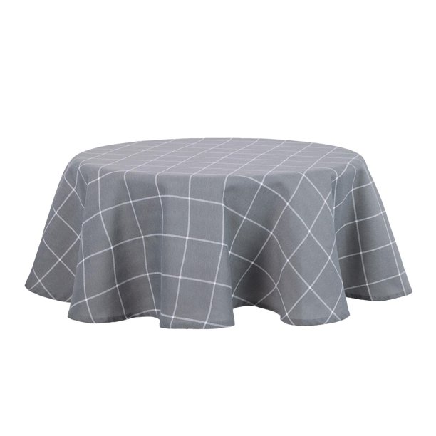 Mainstays Windowpane Tablecloth, Grey, Machine washable - Walmart.ca