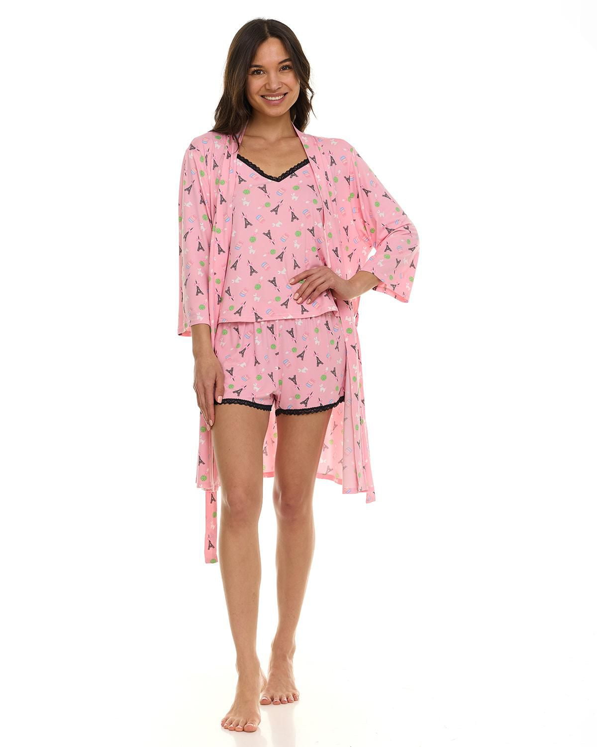 Click here for Paris Dreams Womens Cozy 3 Piece Pajama Robe Set -... prices