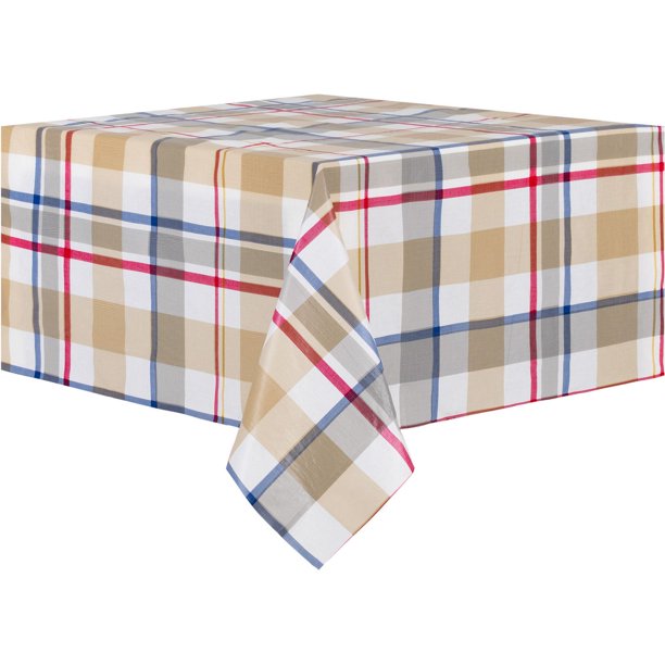 MAINSTAYS Peva Plaid Tablecloth, 70" round - Walmart.ca