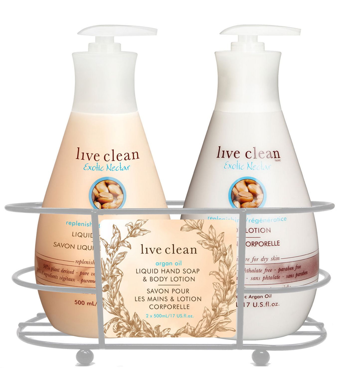 Live Clean Argan Oil Liquid Hand Soap & Body Lotion Gift Set | Walmart ...