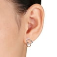 Miabella Diamond-Accent Two-Tone Sterling Silver Heart Earrings ...