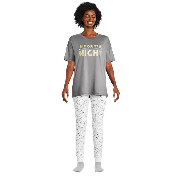 George Women's Tee and Pant Pajamas 2-Piece Set - Walmart.ca