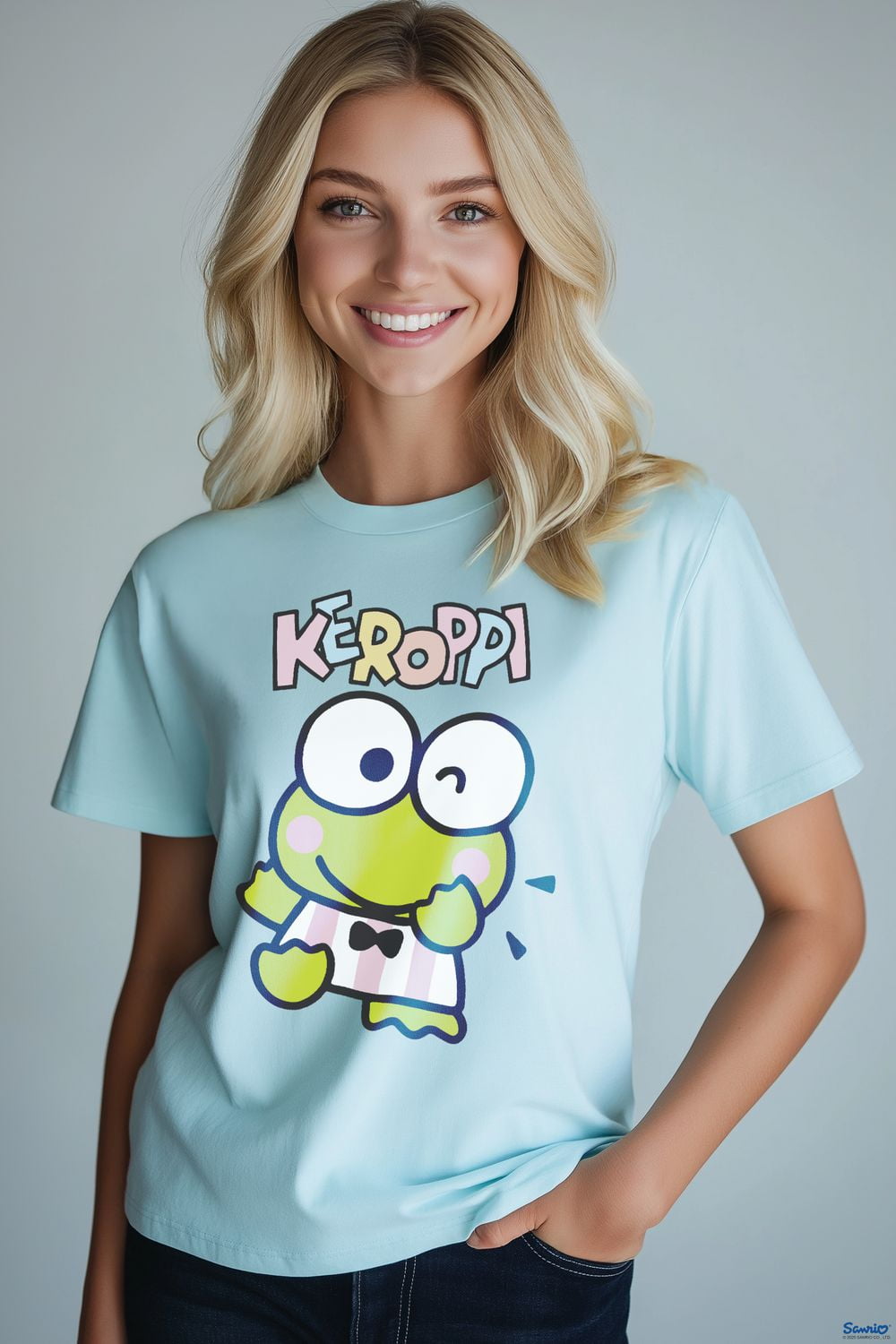 Click here for Bioworld Keroppi Light Blue T-Shirt For Women - Sa... prices