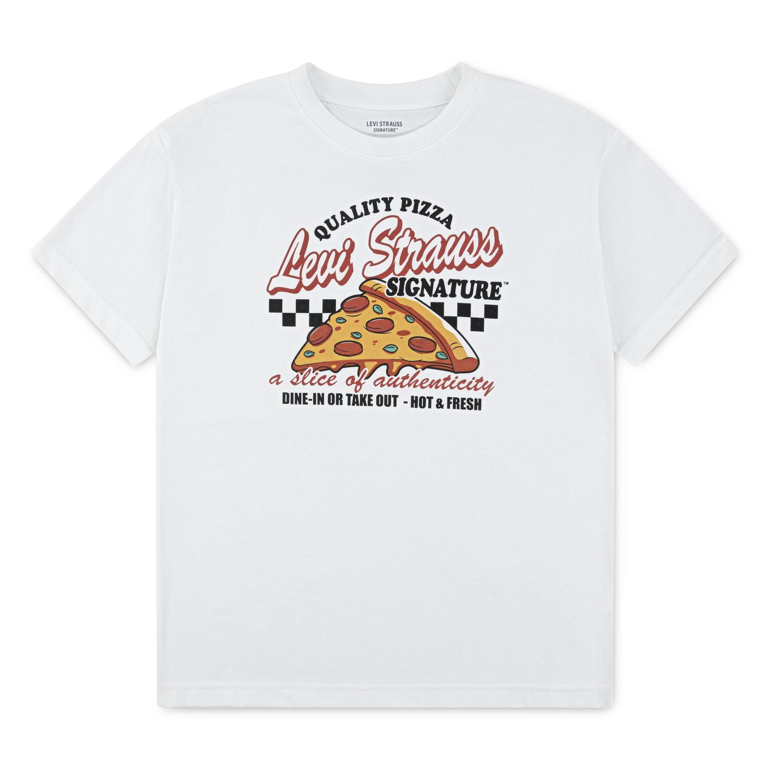 Click here for Levi Strauss Signature Graphic Pizza T-Shirt 10-12 prices