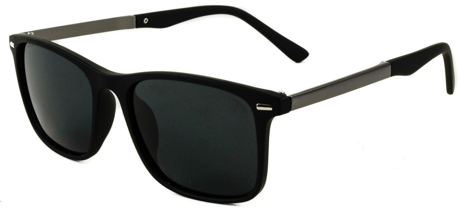 George Mens Gun Metal Grey Wayfarer Sunglasses | Walmart Canada