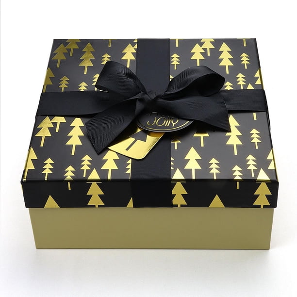 Holiday Time Christmas ReadyToGift Box, Trees, Black - Walmart.ca