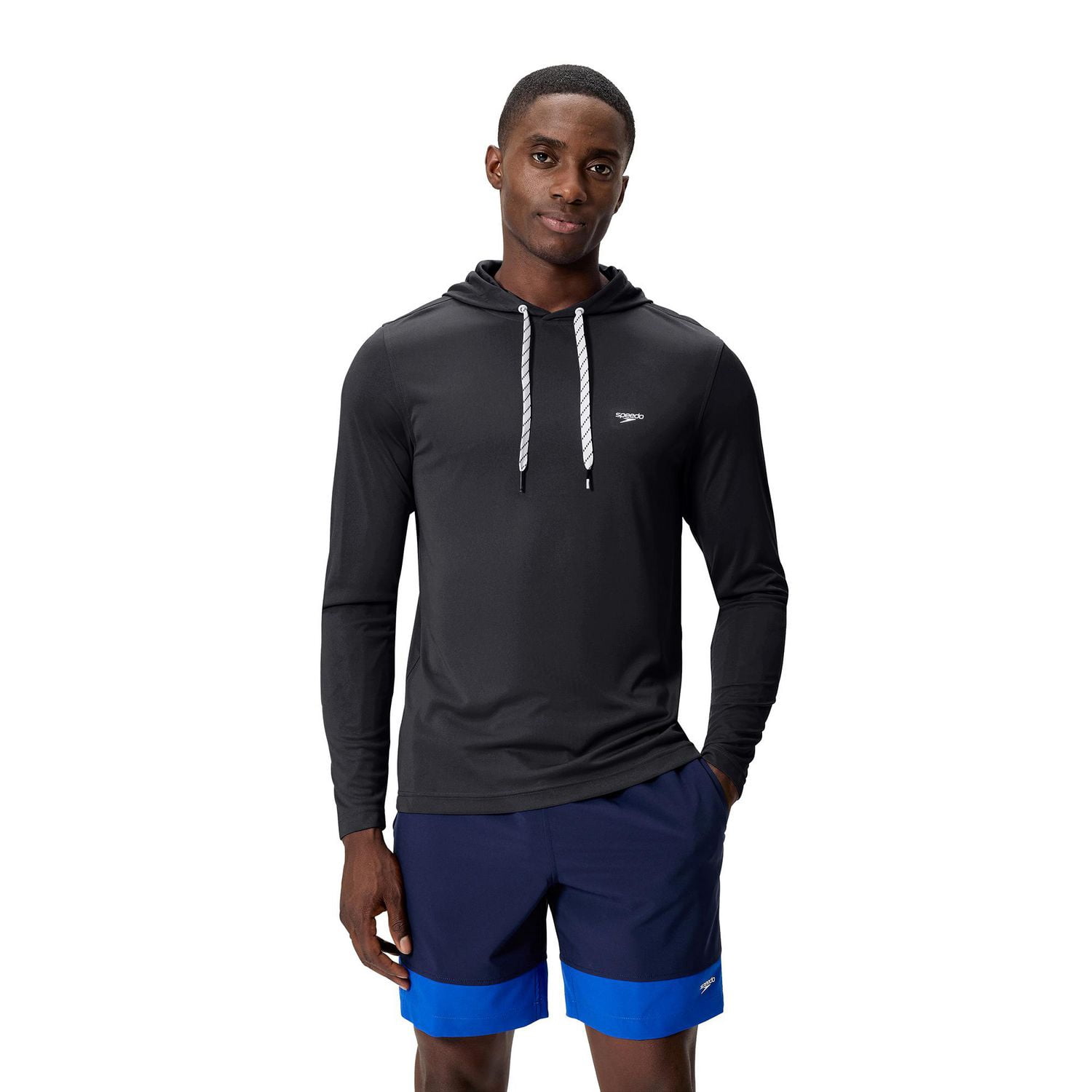 Click here for Speedo Mens Solid Long Sleeve Swim Hoodie M prices