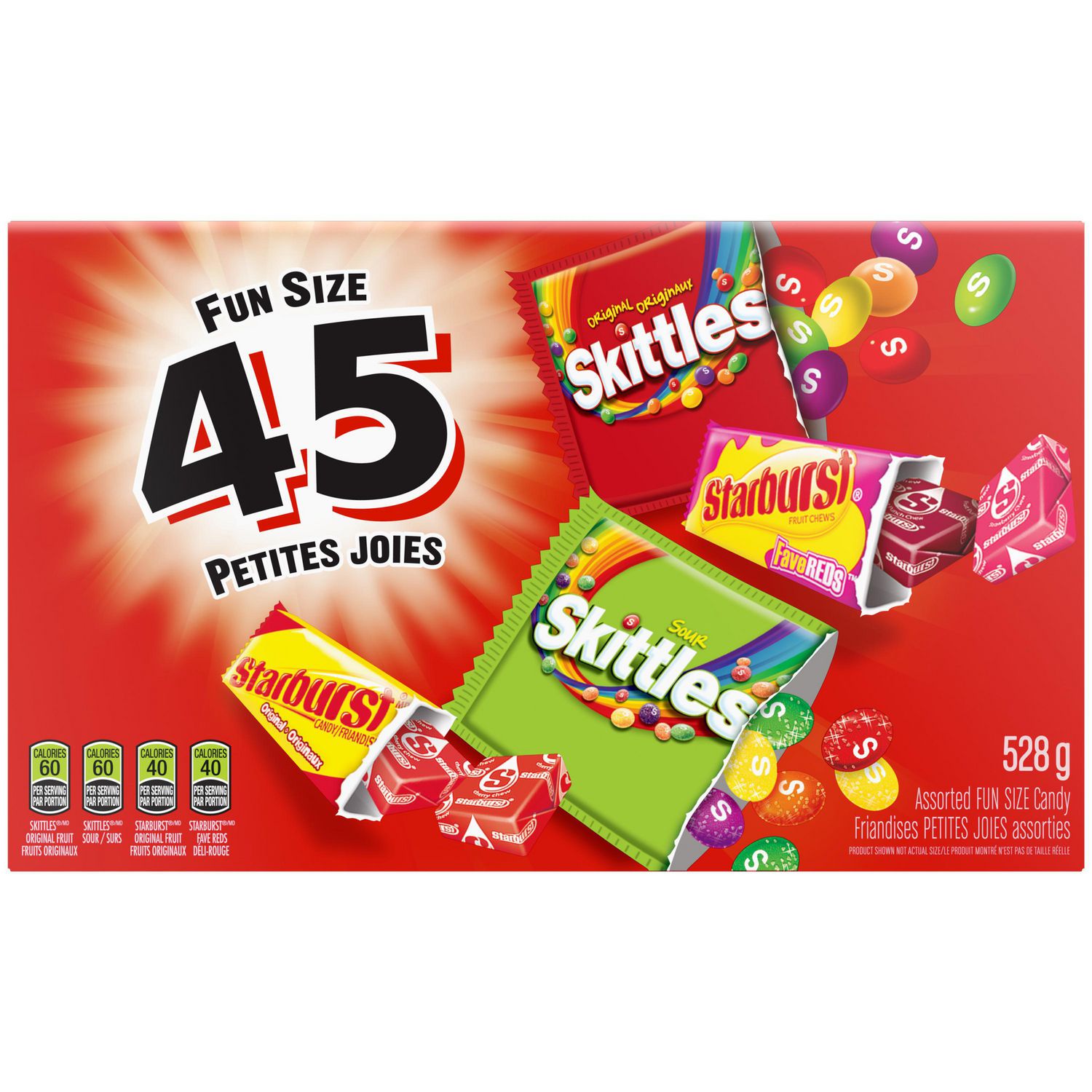Skittles And Starburst Original, Variety Pack, Fun Size, Halloween, 45 ...