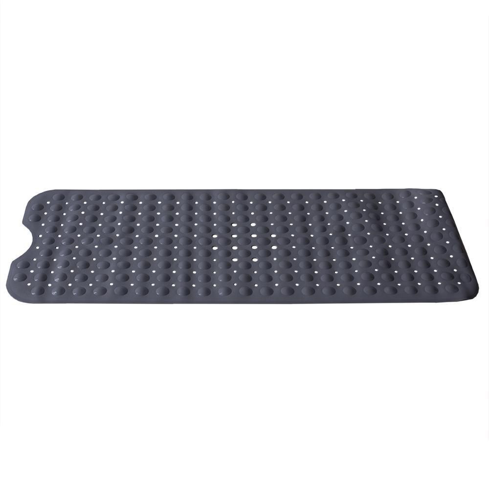 Home Basics Extra Long Contour U Shape Front Plastic Bath Mat with Anti ...