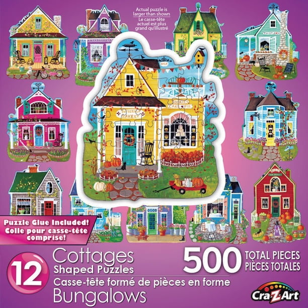 Cra-Z-Art 12 Cottage Shaped Puzzles, total 500pcs - Walmart.ca