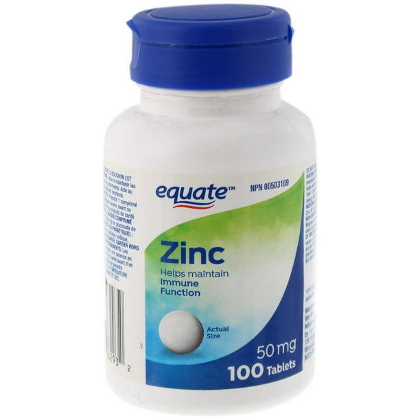 Equate Zinc, 50 mg, 100 Tablets - Walmart.ca