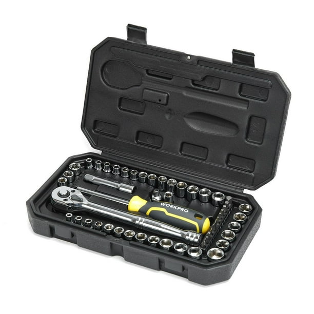 WorkPro Socket Set - 54 Piece, 1/4" & 3/8" Drive reversible - Walmart.ca