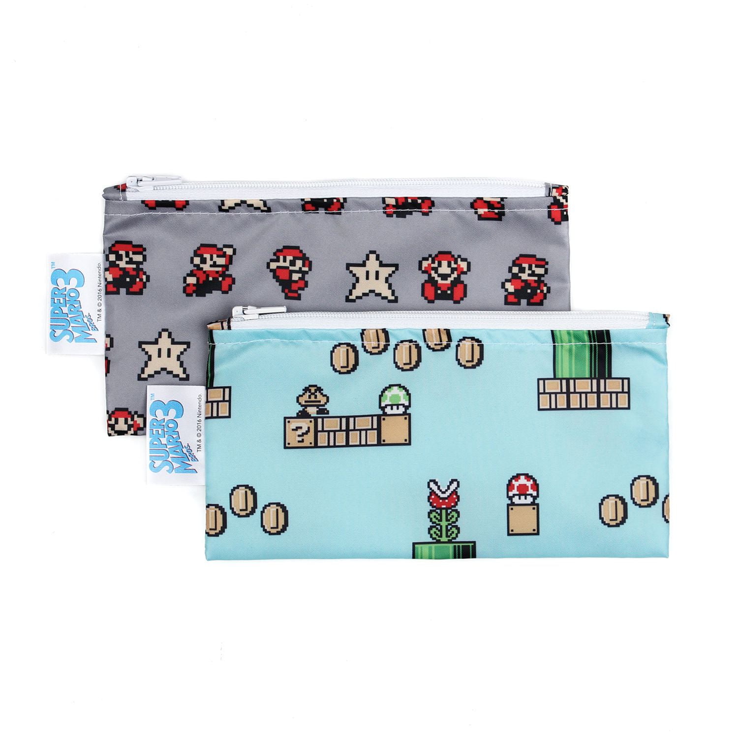 Bumkins Nintendo - Small Snack Bag 2Pack - Super Mario 8-Bit | Walmart ...