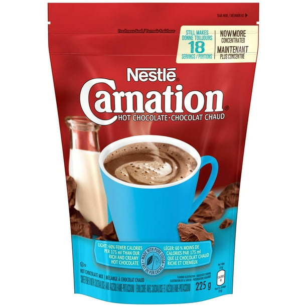 CARNATION Hot Chocolate Light Pouch, 225g - Walmart.ca