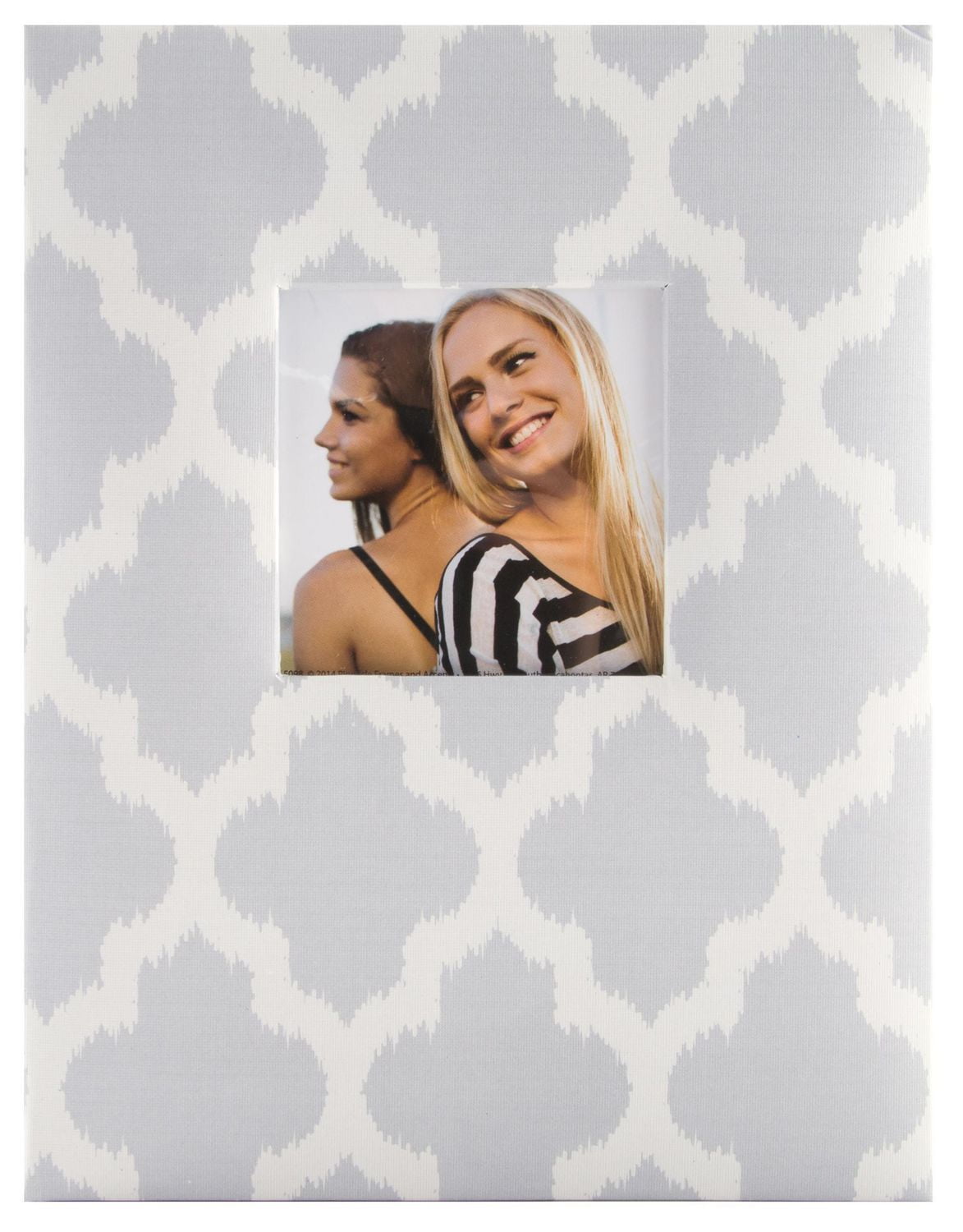 Pinnacle Frames and Accents 2UP Pattern Grey Frame Front Photo Album ...