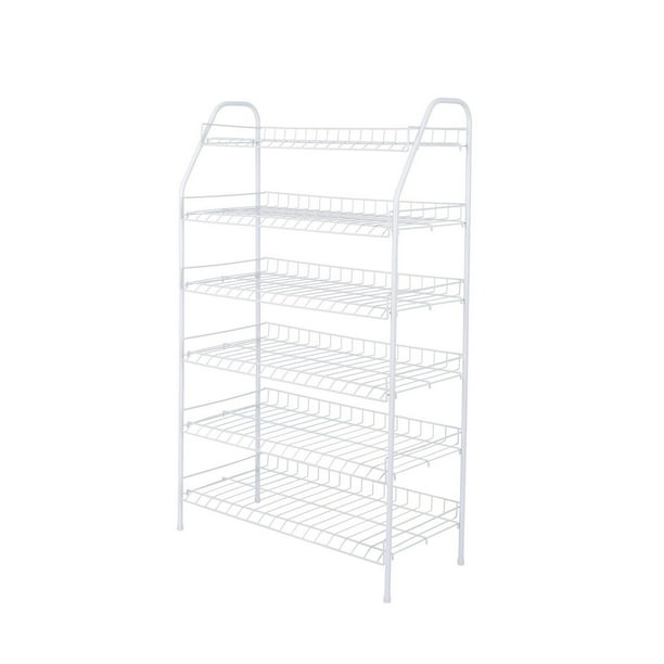 MAINSTAYS 6 Tier White Metal Shoe Rack and Accessories Storage, perfect ...