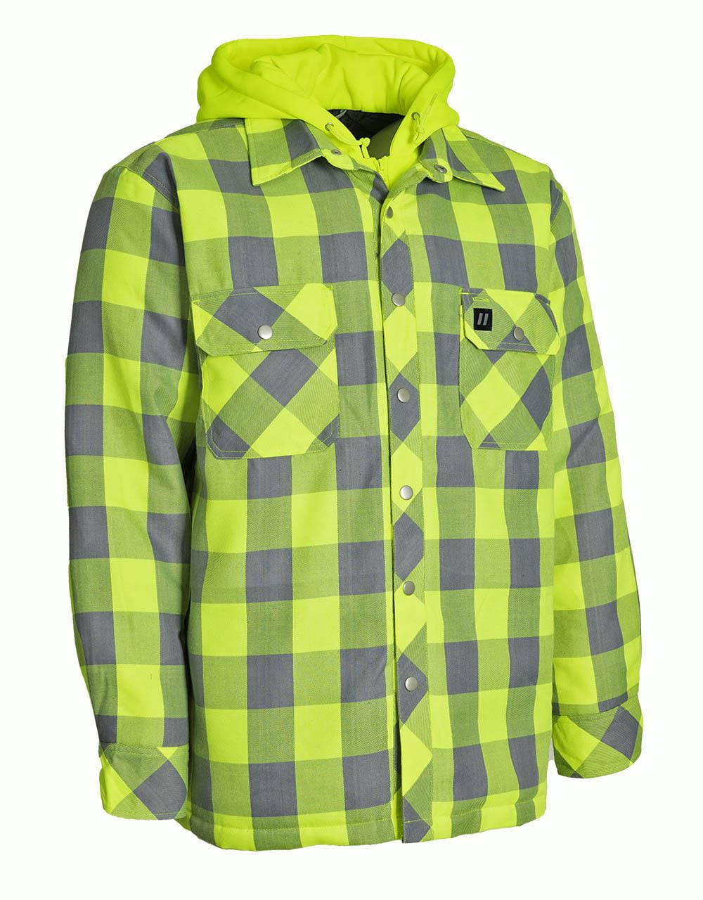 Click here for Forcefield Hi Vis Hooded Buffalo Plaid Quilt-Lined... prices