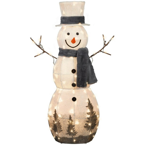 Sparkle Glitterscape Trees 4ft Snowman (Classic White) - Walmart.ca
