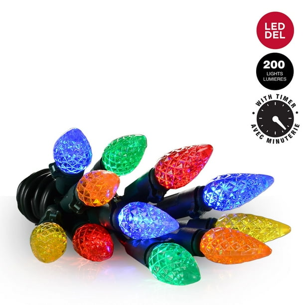 200 count C6 Multifunction Multicolor LED Light String, LED Light ...