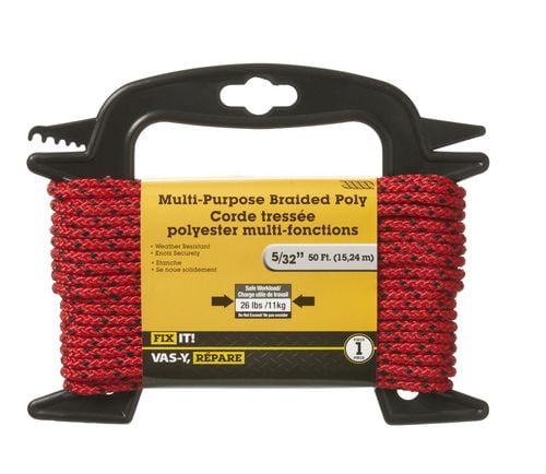 50'x5/32" Multi-Purpose Braided Poly Rope 1 Piece | Walmart Canada