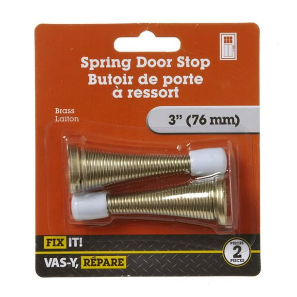 3" Brass Spring Door Stop 2 Pieces, Spring Doorstops help prevent ...