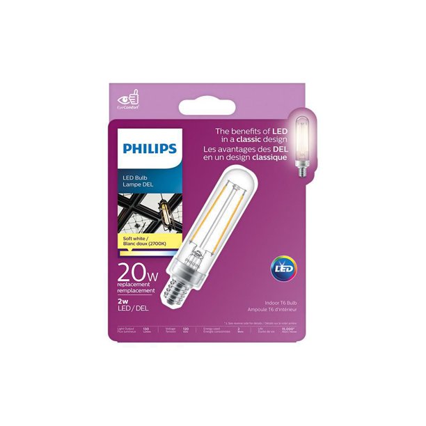 PHILIPS 2W T6 Soft White LED bulb (20W replacement) - Walmart.ca