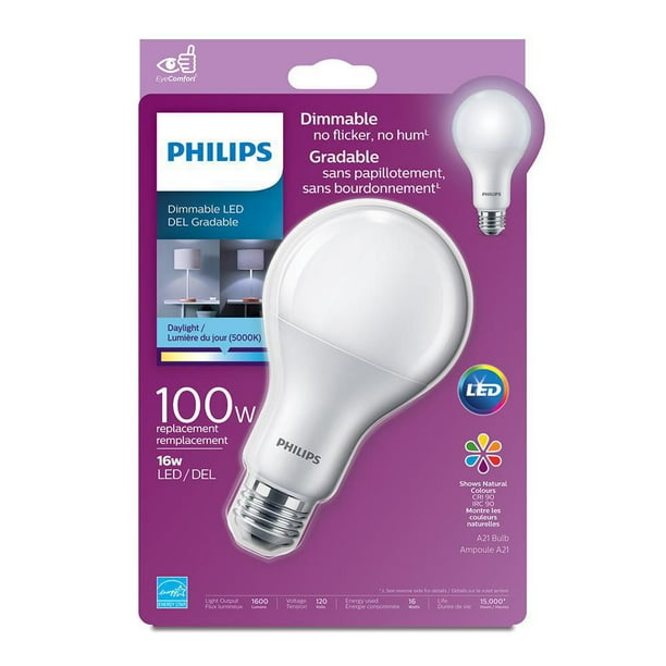 PHILIPS 16W A21 Daylight LED bulb (100W replacement) - Walmart.ca