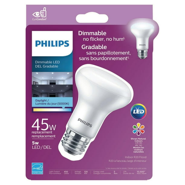 Philips LED R20 E26 45W Equivalent Reflector Energy Saving Light Bulb ...