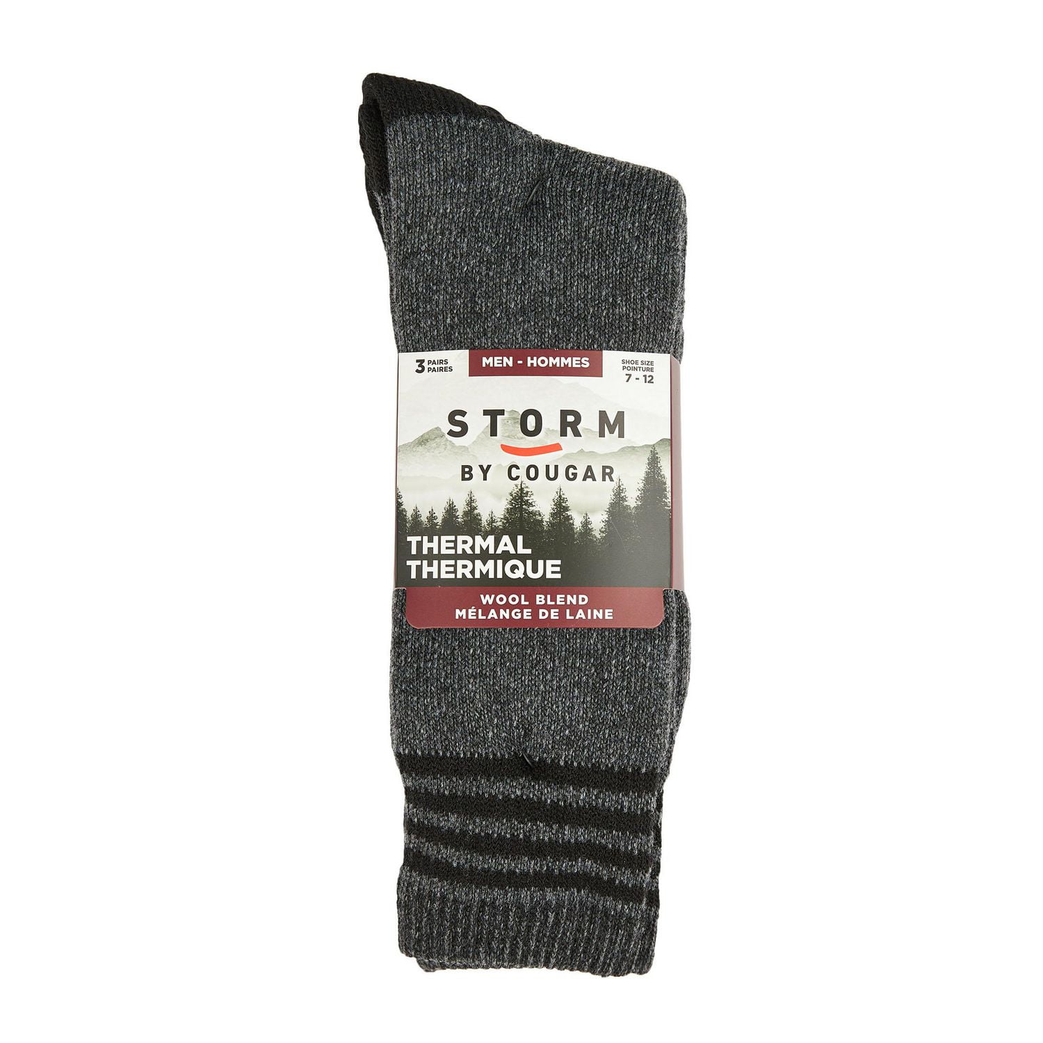 Click here for Storm By Cougar Mens 3 Pair Pack Wool Crew Socks 7... prices