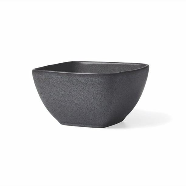 Better Homes & Gardens Dark Gray Square-Shaped Stoneware Cereal Bowl ...