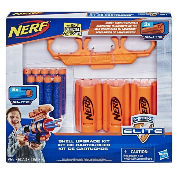 Nerf Shell Upgrade Kit -- Includes 3 Shells, 9 Official Nerf Elite ...