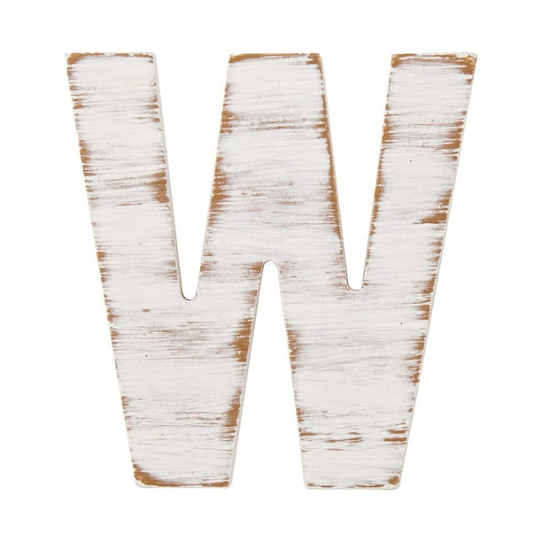 On the Surface™ Rustic Letter, "T", White Wash Finish - Walmart.ca