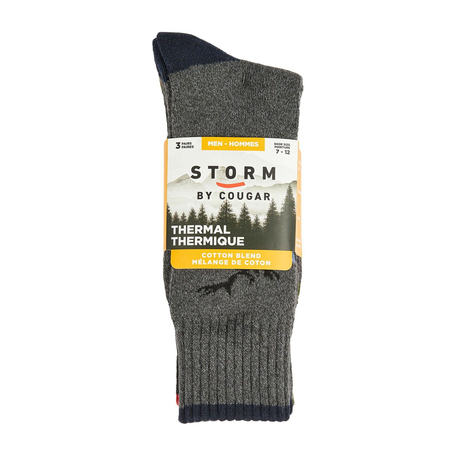 Click here for Storm By Cougar Mens 3 Pair Pack Cotton Crew Socks... prices