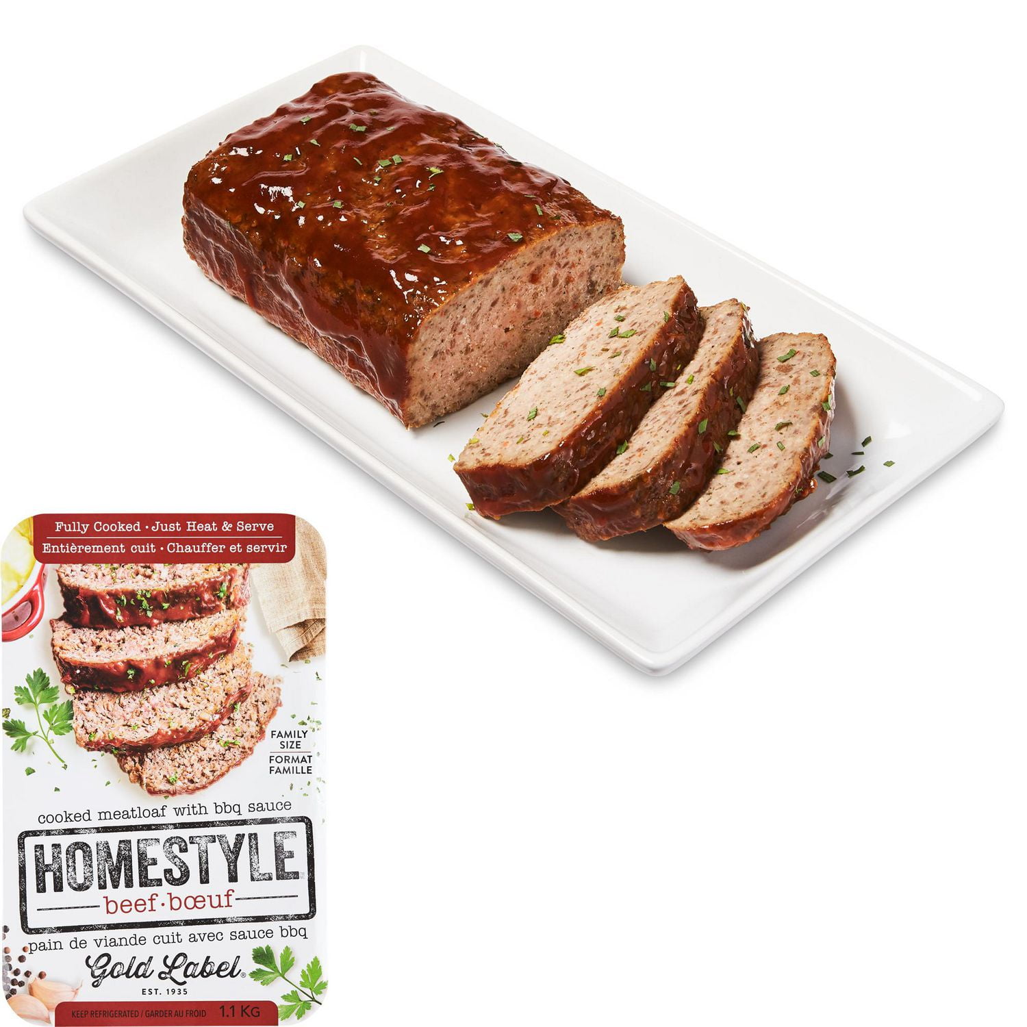Click here for Gold Label Homestyle Beef Cooked Meatloaf With Bbq... prices