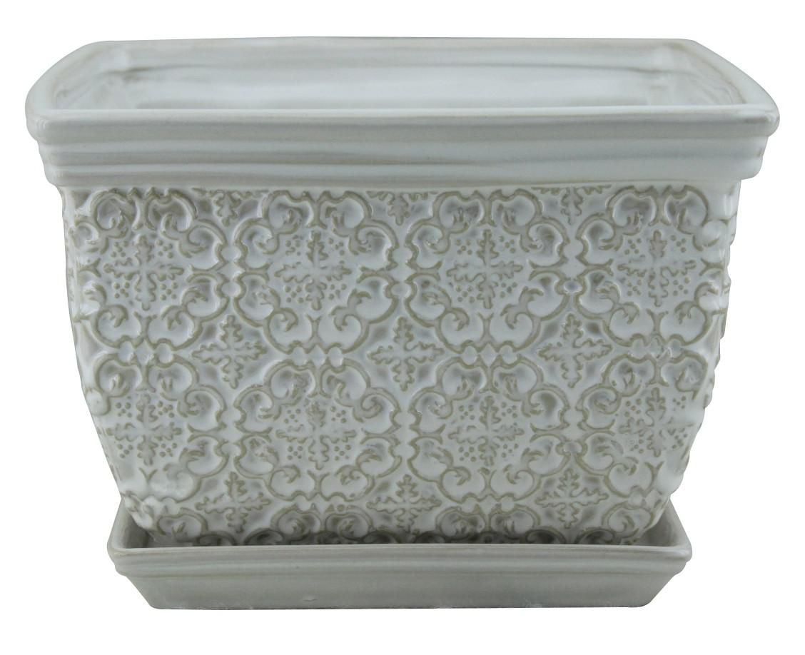 hometrends 8.5" Medium Square Ceramic Planter | Walmart Canada